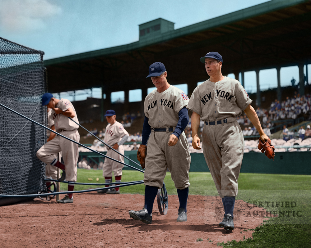 Lou Gehrig, Joe DiMaggio, and Ted Williams - New York Yankees & Boston ...