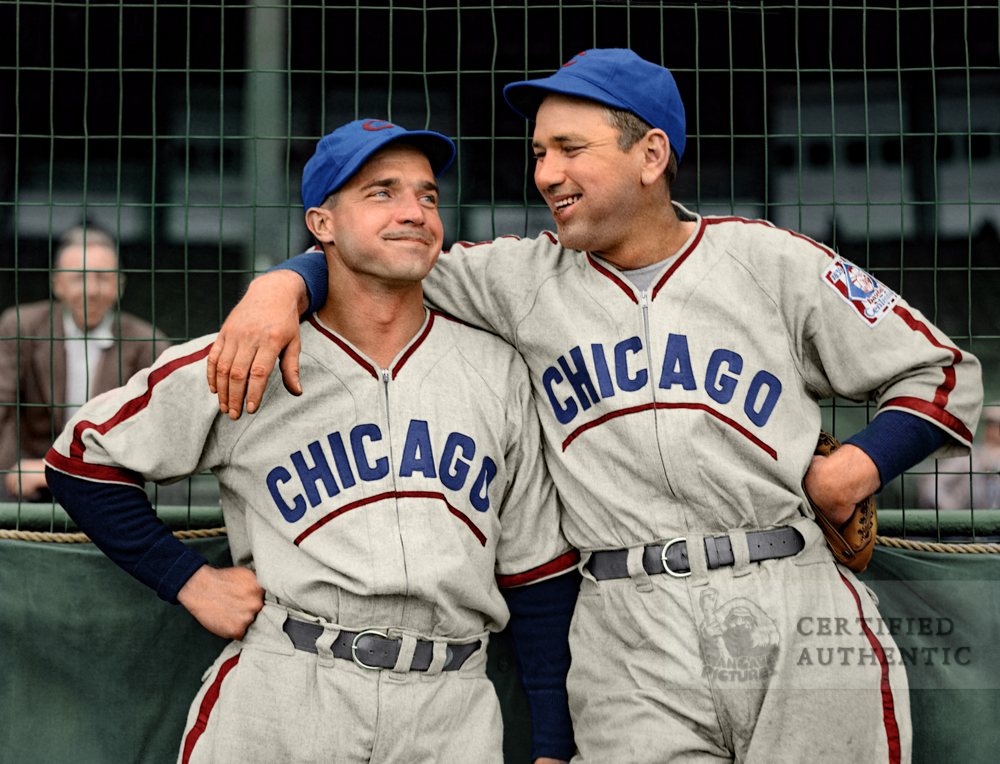 Bob Garbark & Dizzy Dean - Chicago Cubs (1939)