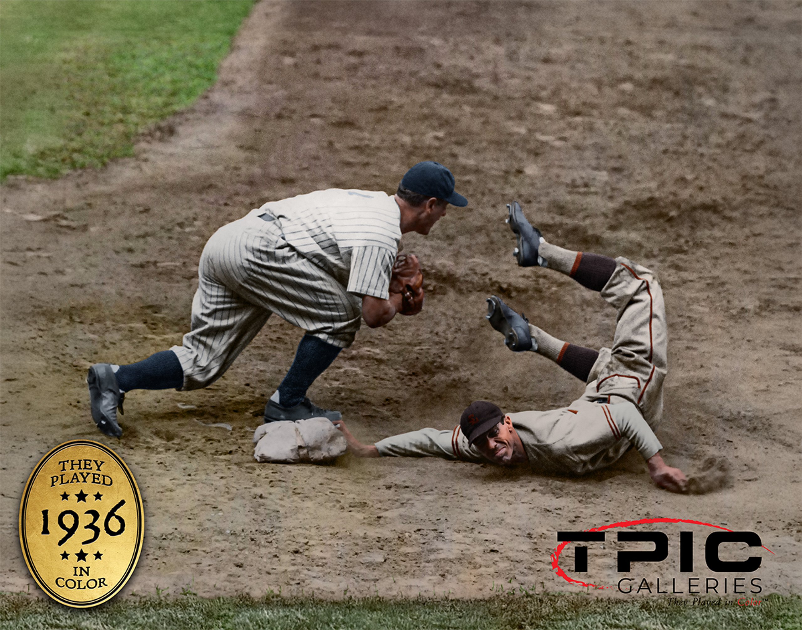 Lou Gehrig (NY Yankees) & Lyn Lary (St. Louis Browns) (1936)