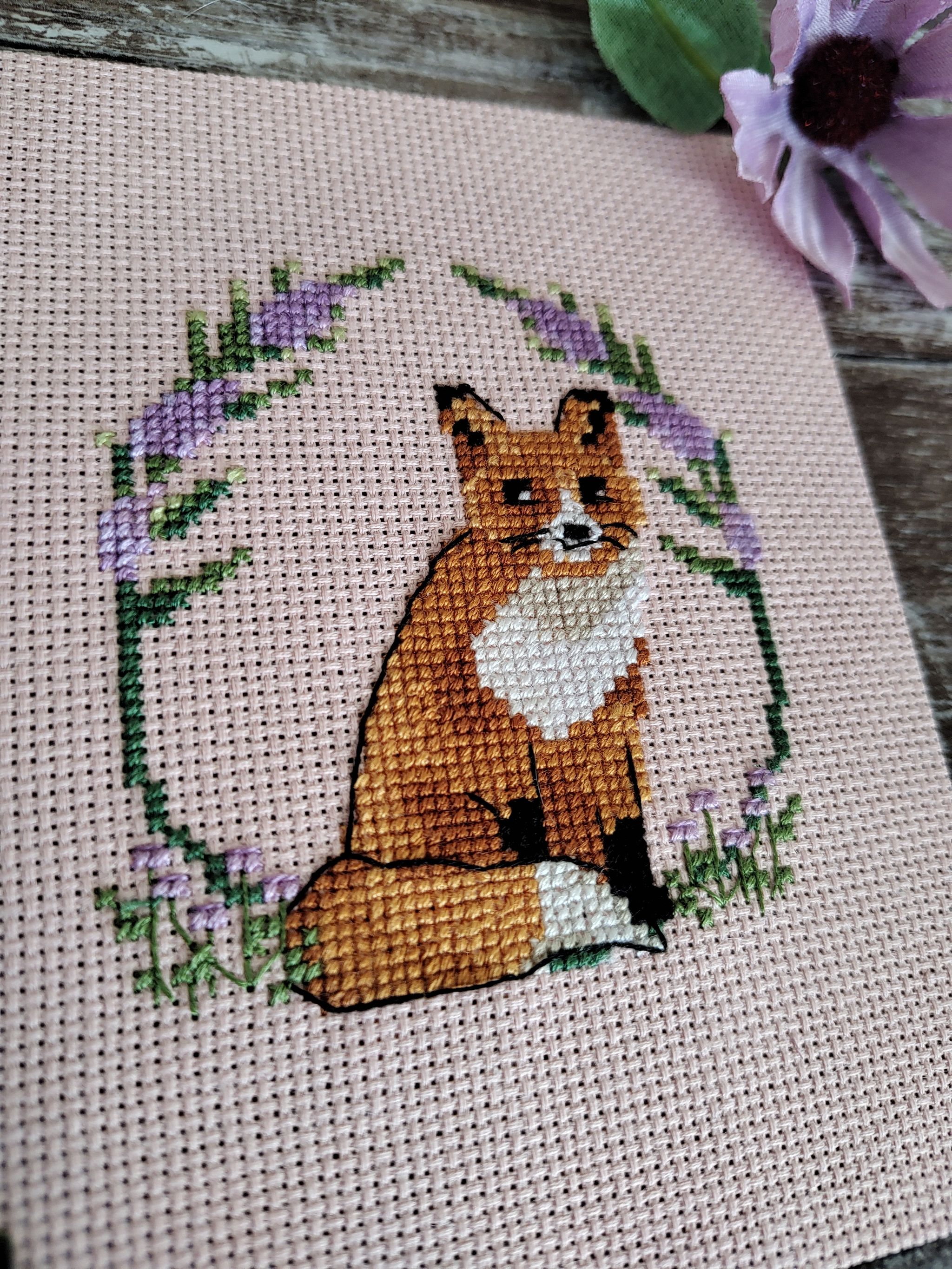 Woodland Fox Cross Stitch Pattern