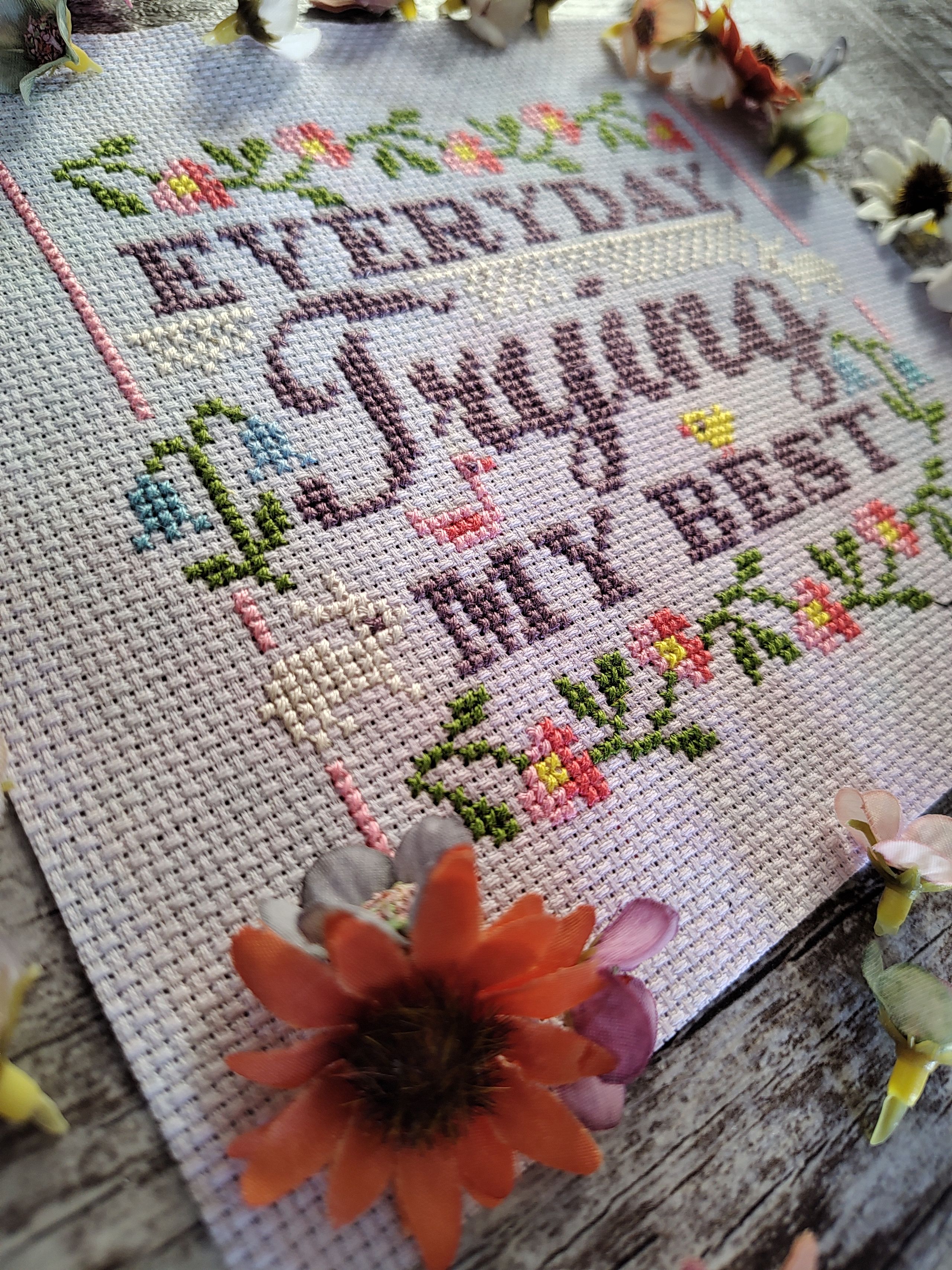 Trying My Best Cross Stitch Pattern
