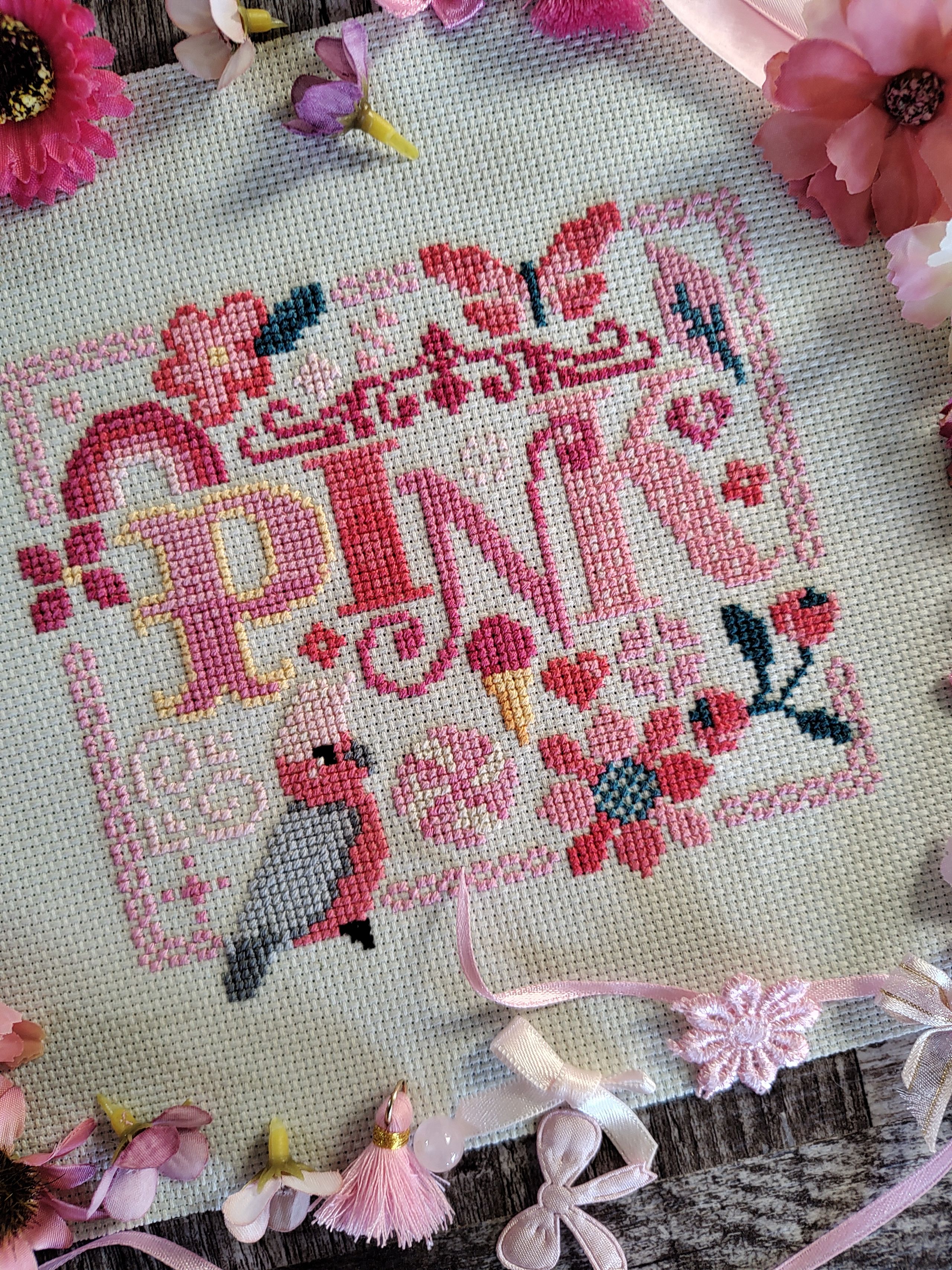 A Very Pink Cross Stitch Pattern