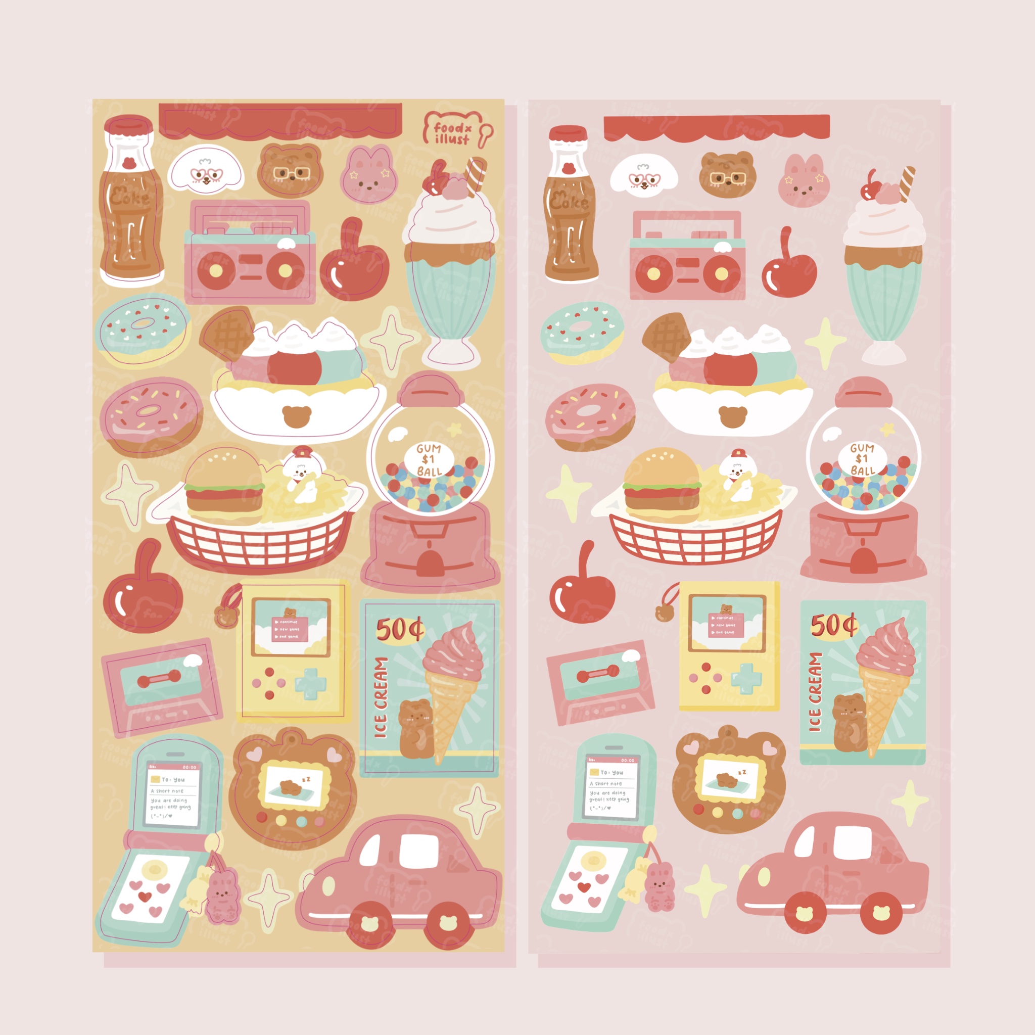 Matte Retro Sticker Sheet