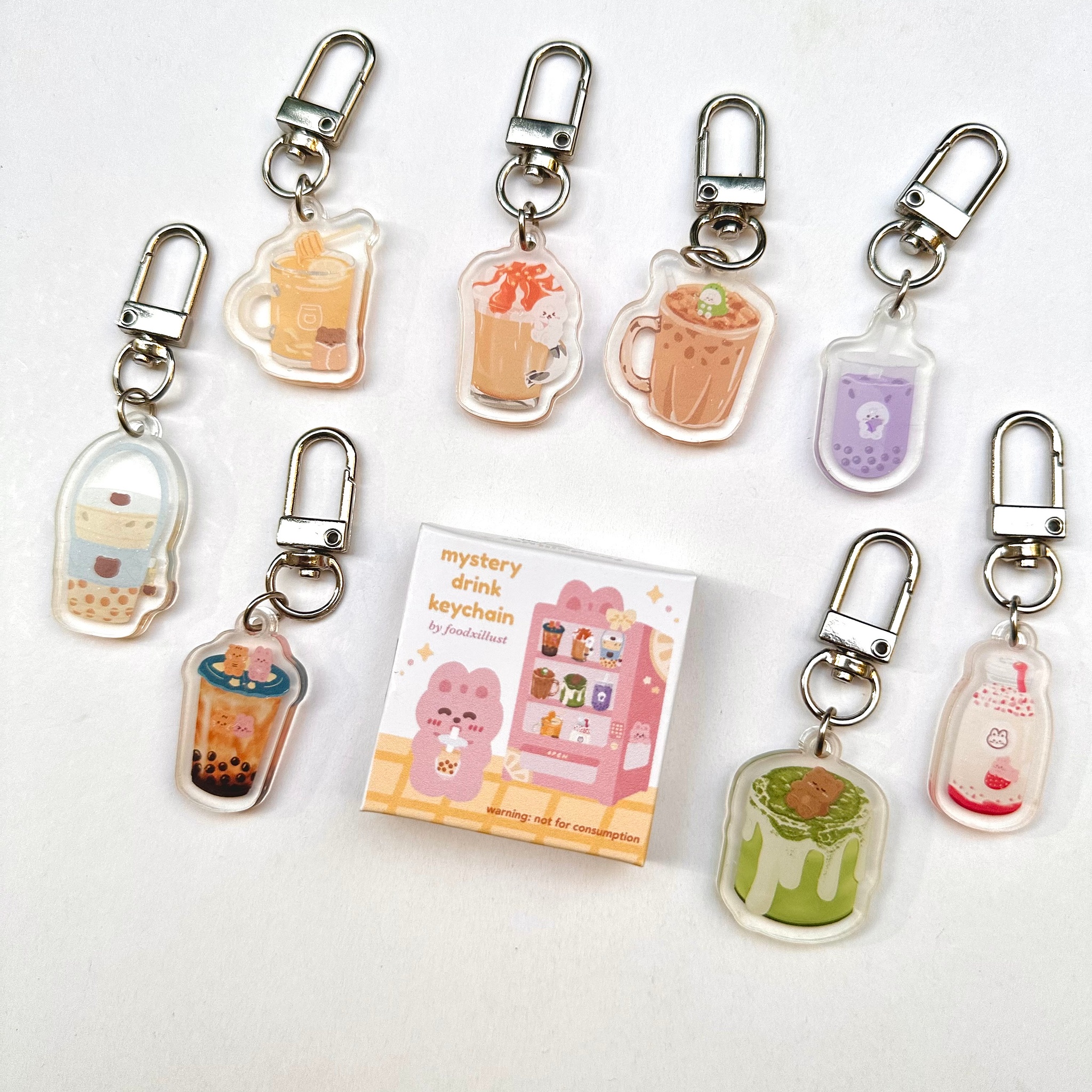 Blind Box Drinks Mini Keychain