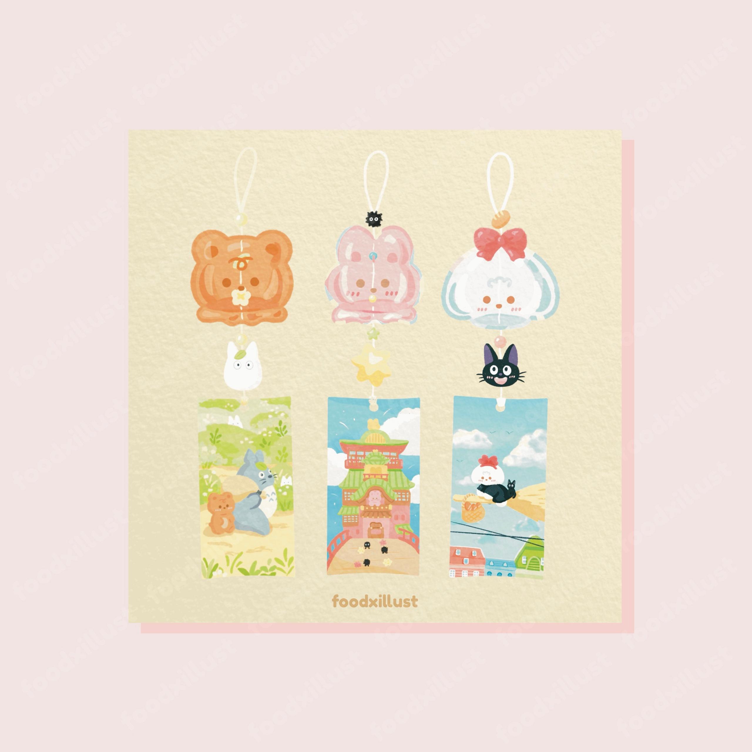Studio Ghibli Windchimes Mini Square Print