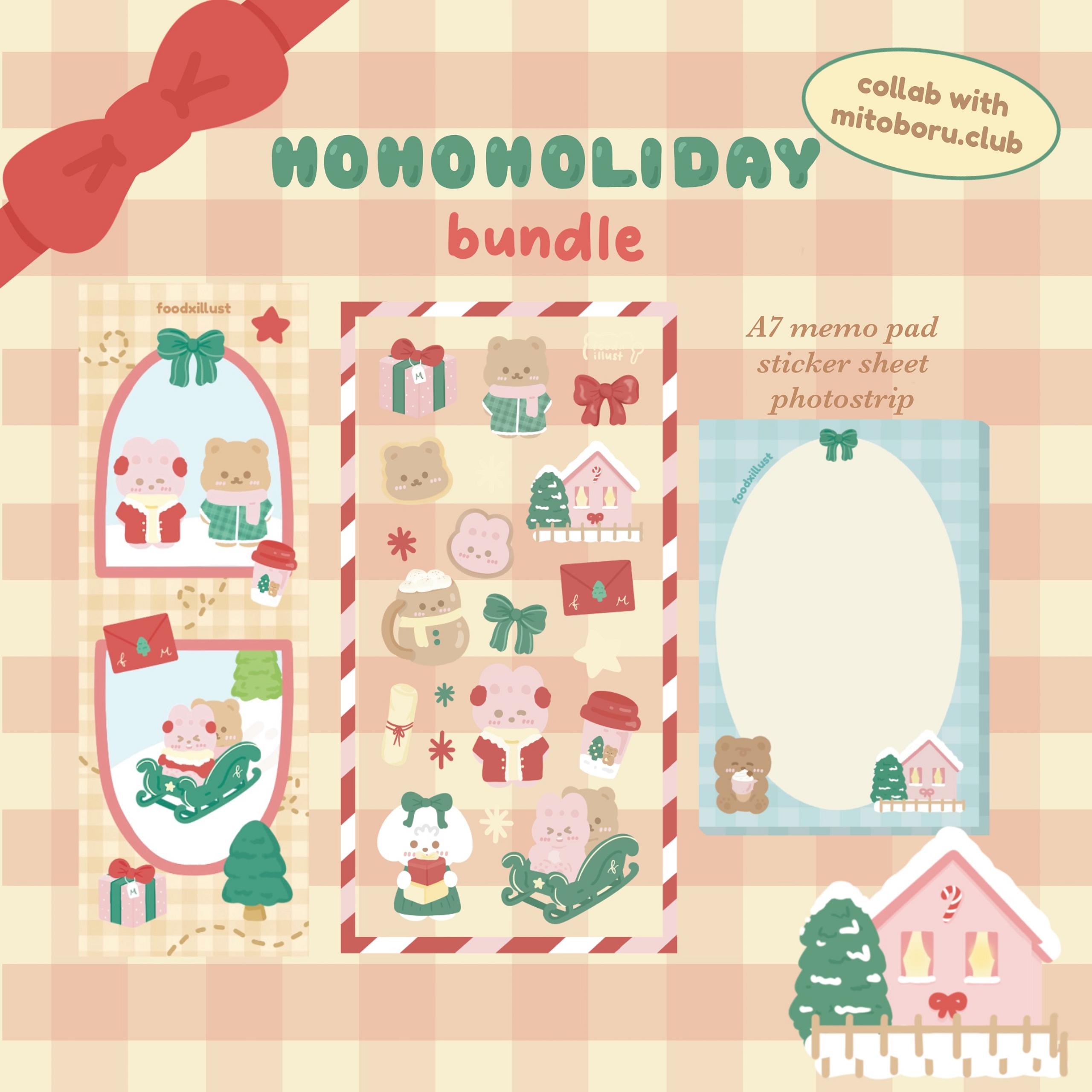 Hoho holiday stationery bundle | sticker sheet
