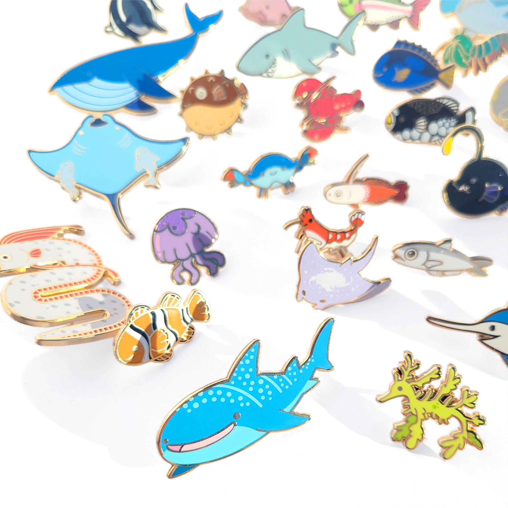 ocean friend hard enamel pins