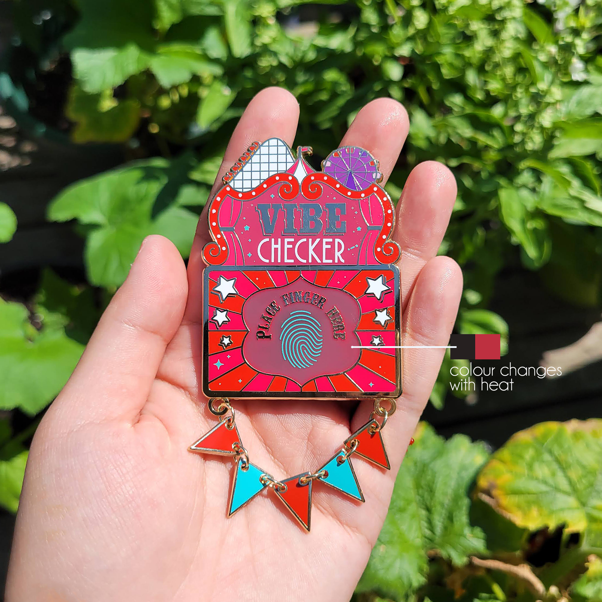 vibe checker hard enamel pin