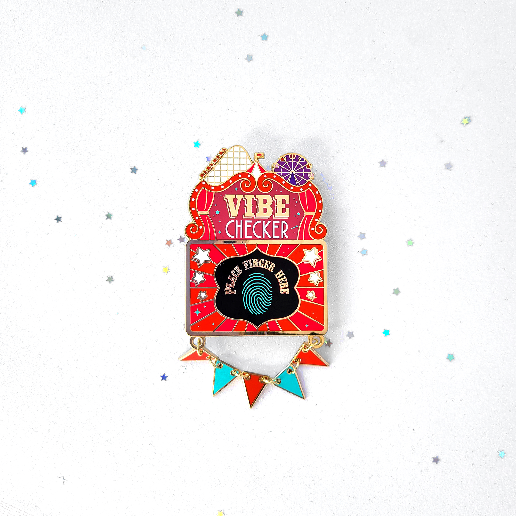 vibe checker hard enamel pin