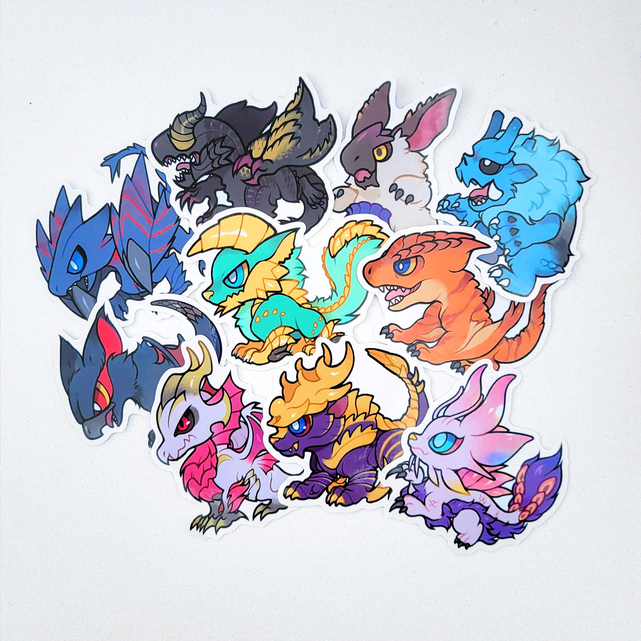 MHR large monster stickers