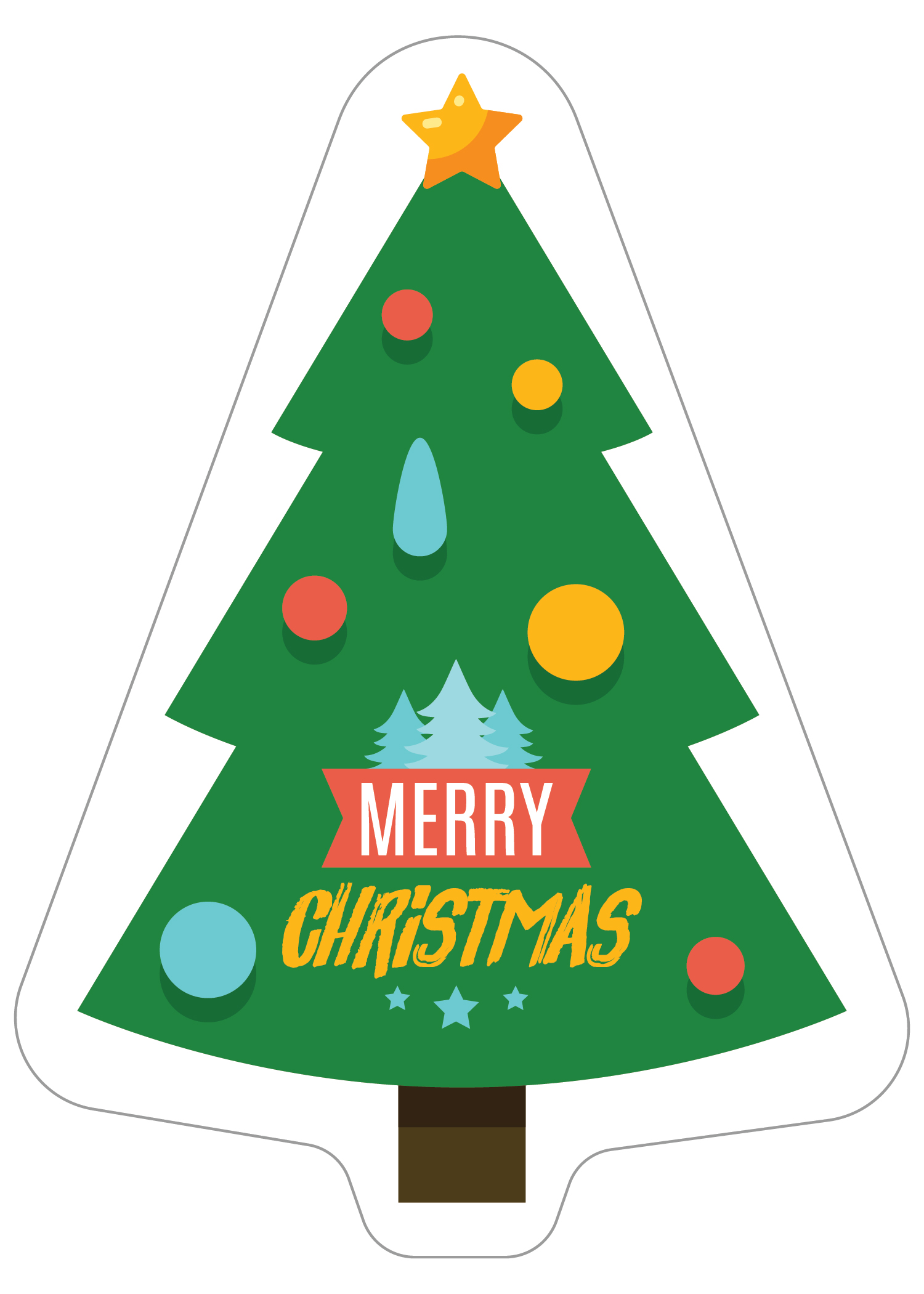 CHRISTMAS - 10 SHAPE CARDS