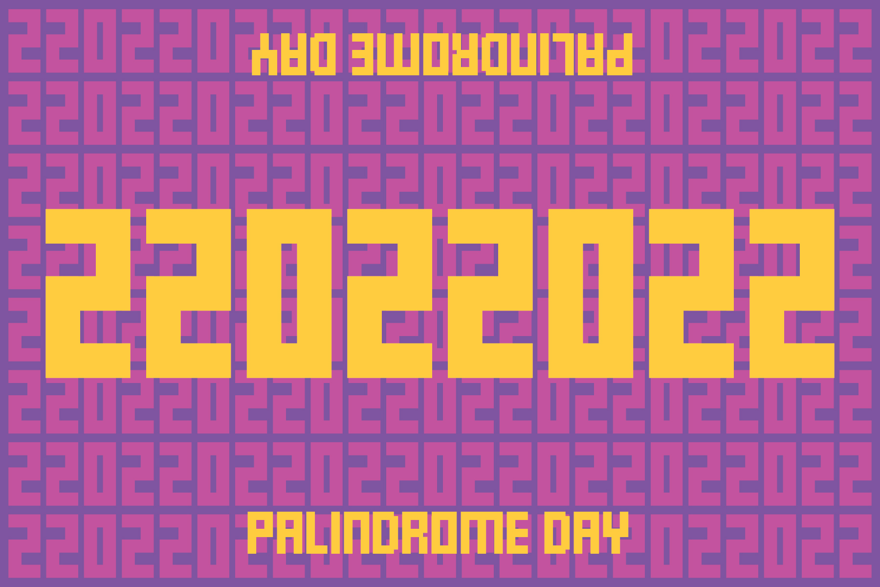 PALINDROME DATE POSTCARD - 3 DESIGNS