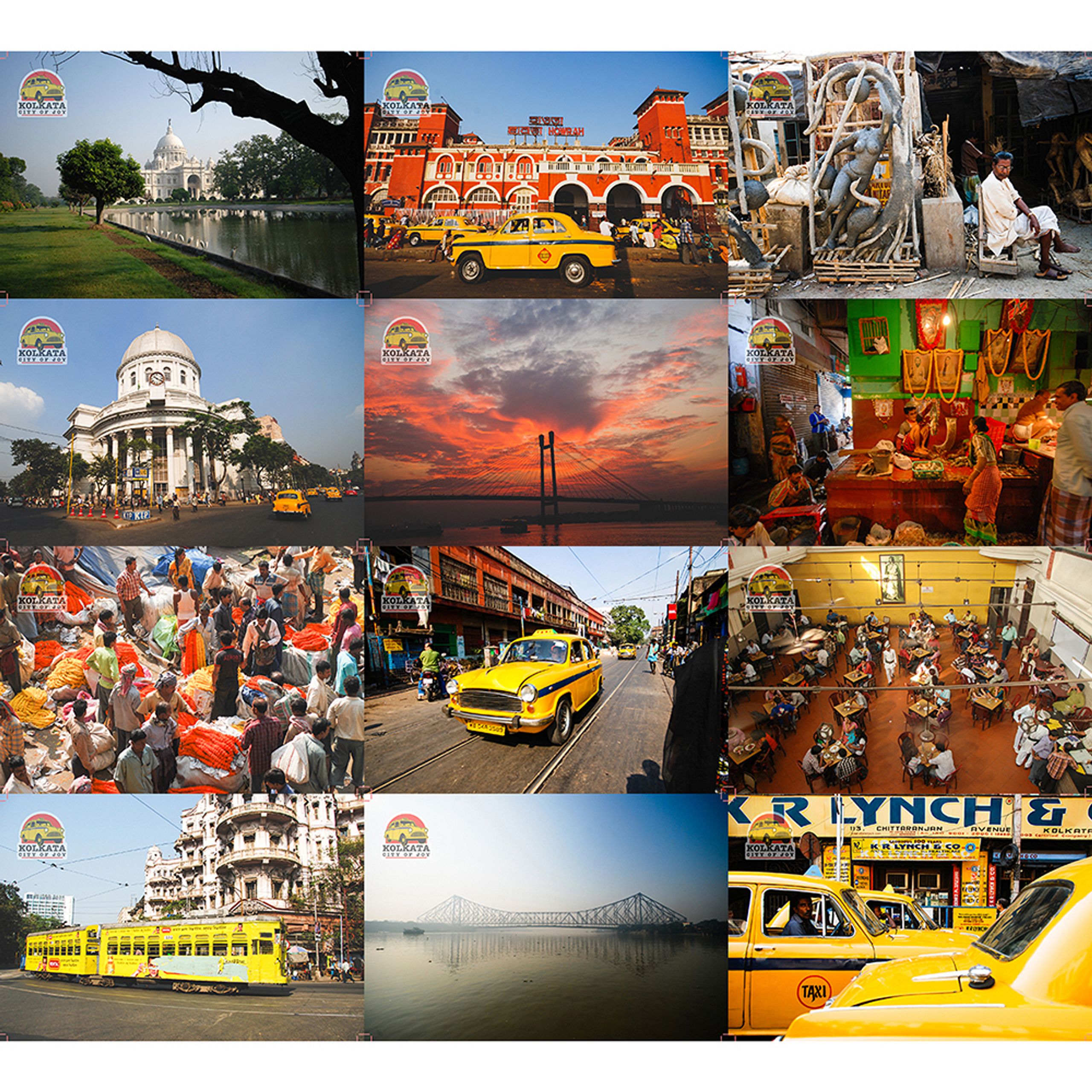 KOLKATA - CITY OF JOY - 12 POSTCARDS