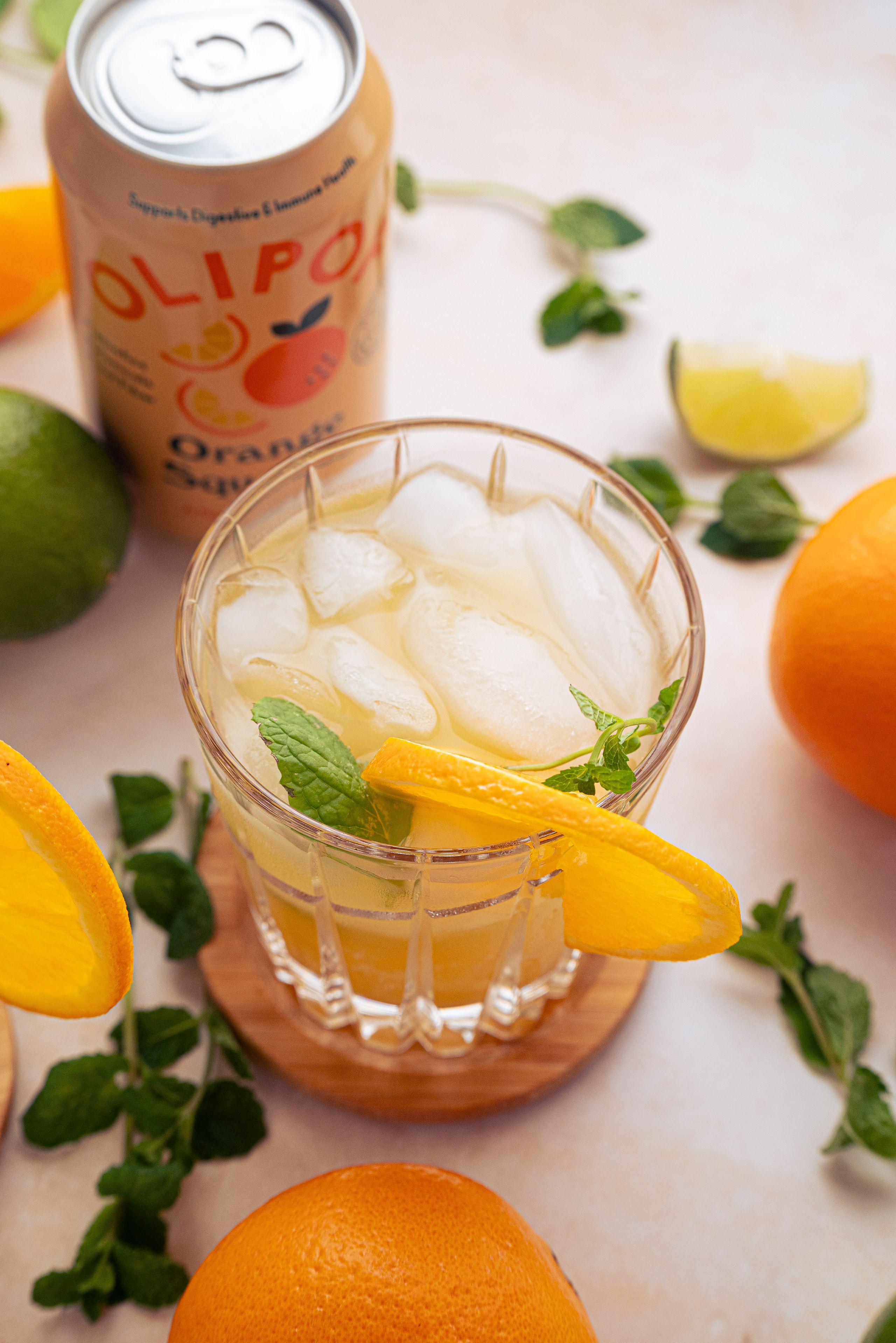 Citrus Mint Sparkler (with Olipop)