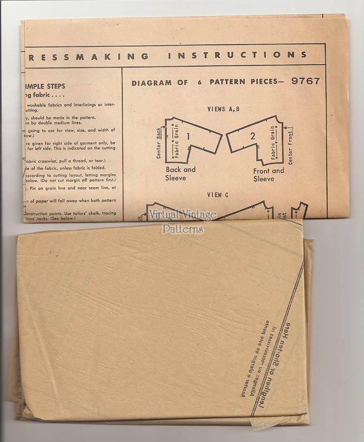 60s Box Jacket Pattern, Butterick 9767 | Virtual Vintage