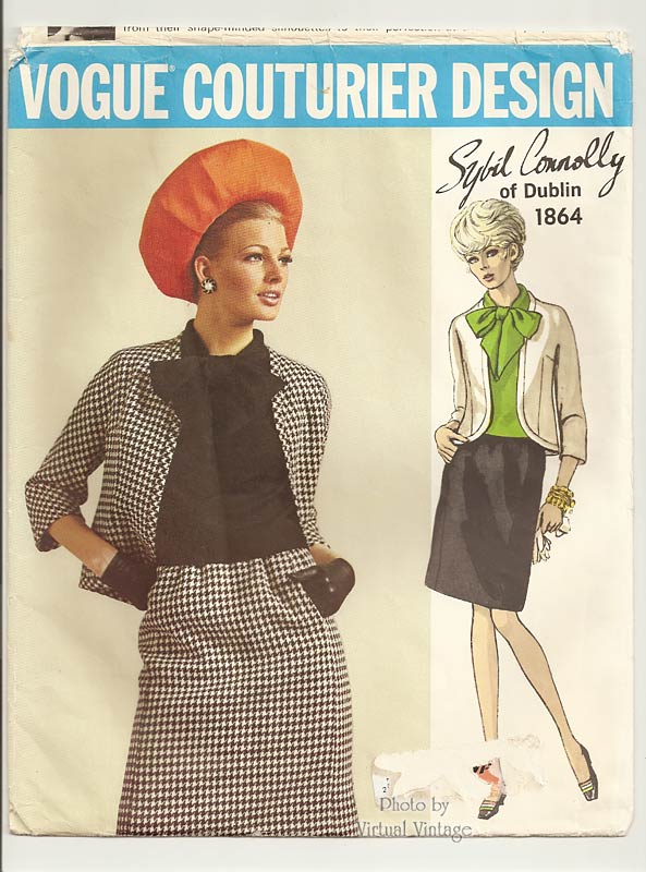 Sybil Connolly Vogue Couturier 1864, 1960s Womens Suit Pattern