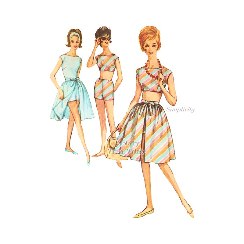 1960s Womens Playsuit Pattern Simplicity 4482 | Virtual Vintage