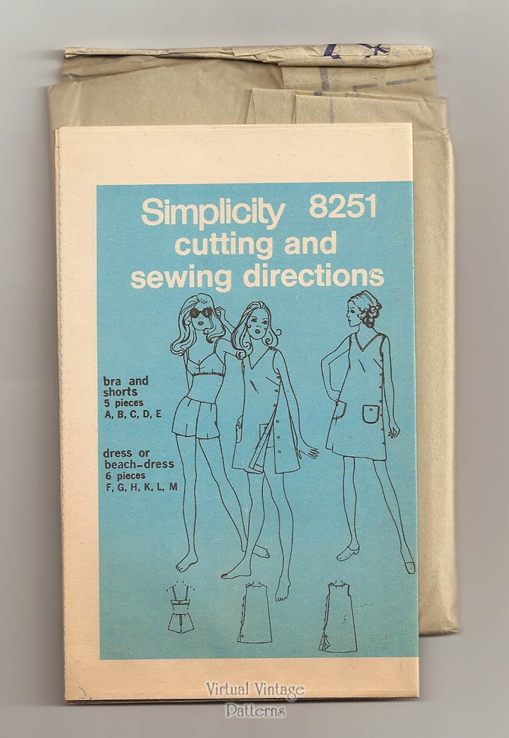 Retro Swimsuit Sewing Pattern, Simplicity 8251 | Virtual Vintage