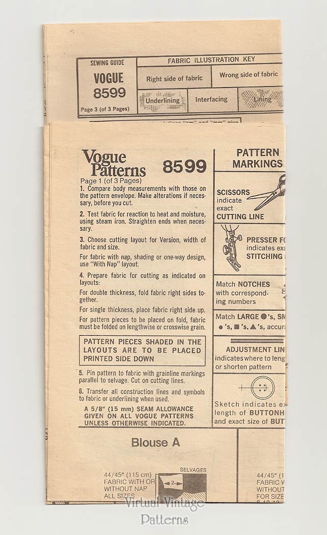 70s Halter Blouse Pattern, Vogue 8599, Easy Sewing