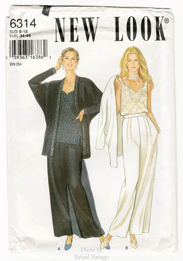 Womens Pant Suit Pattern, New Look 6314 | Virtual Vintage