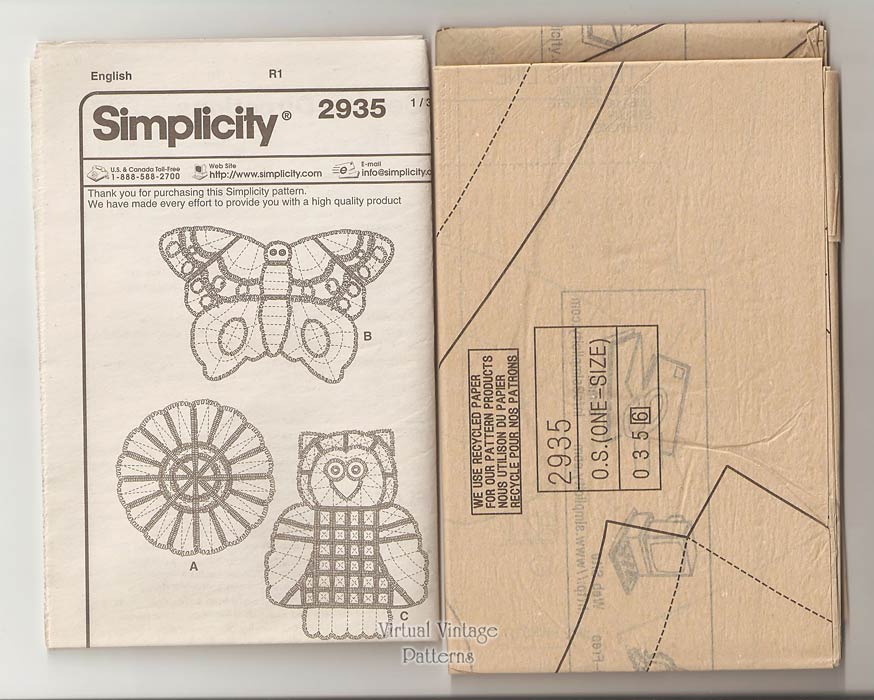 Simplicity 2935, Rag Quilt Animal Pattern | Virtual Vintage