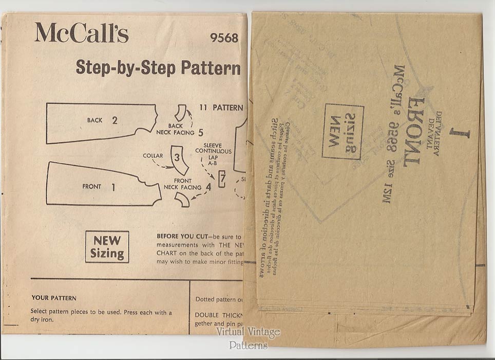 1960s Maternity Dress Pattern, McCalls 9568 | Virtual Vintage