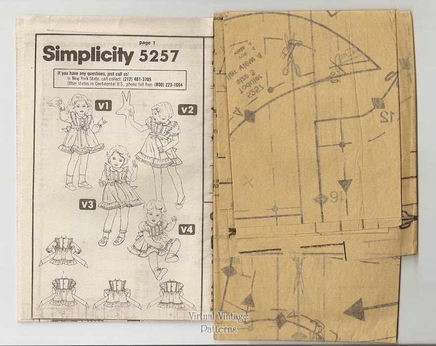 Toddler Girl Ruffle Dress Pattern, Simplicity 5257