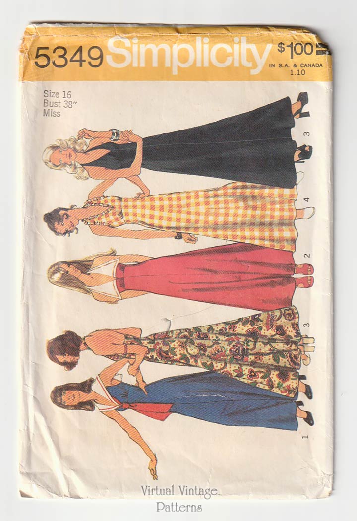 Halter Maxi Dress Pattern, Simplicity 5349, Bust 38