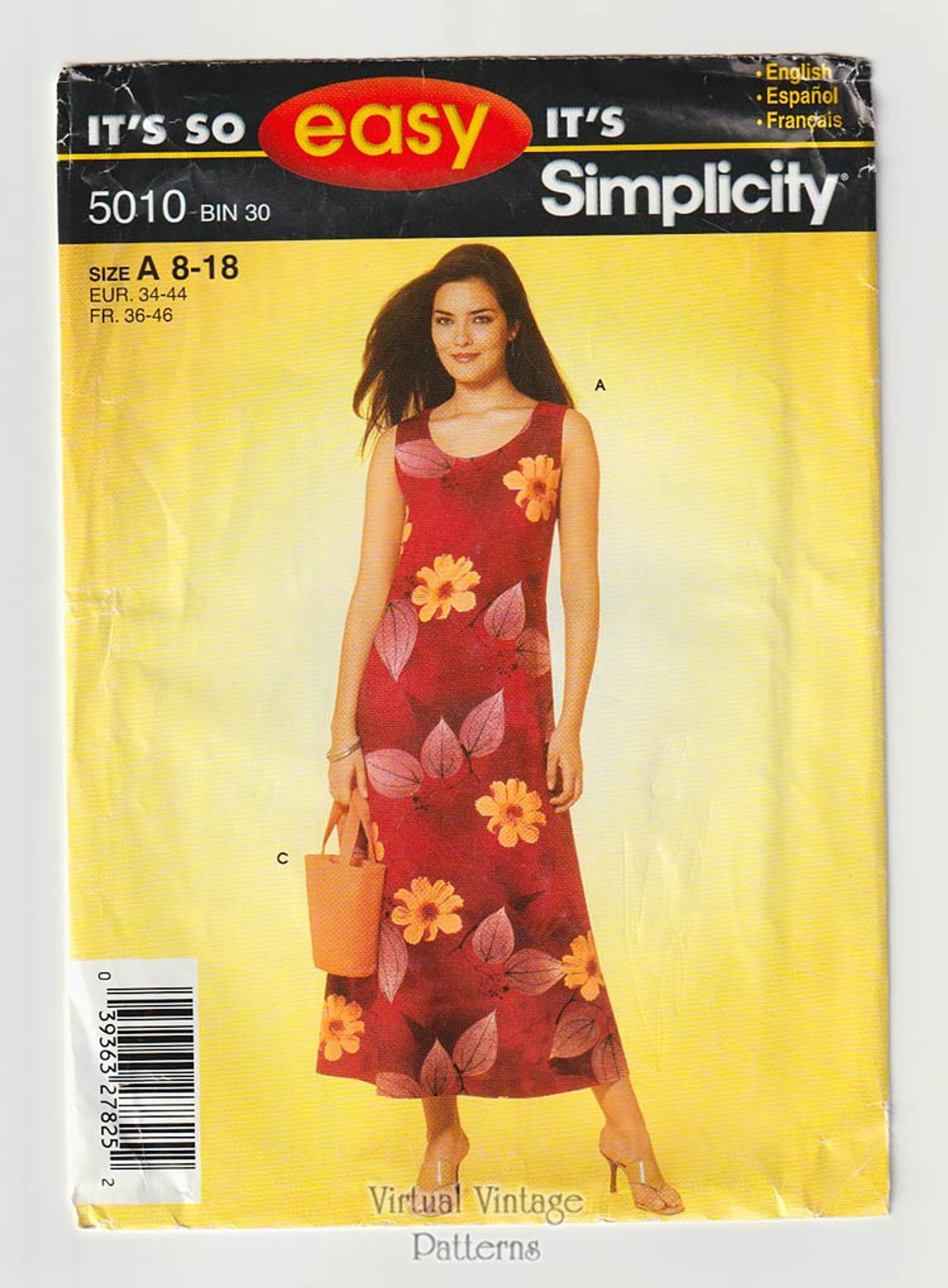 Easy Summer Dress Pattern with Tote, Simplicity 5010, 8-18