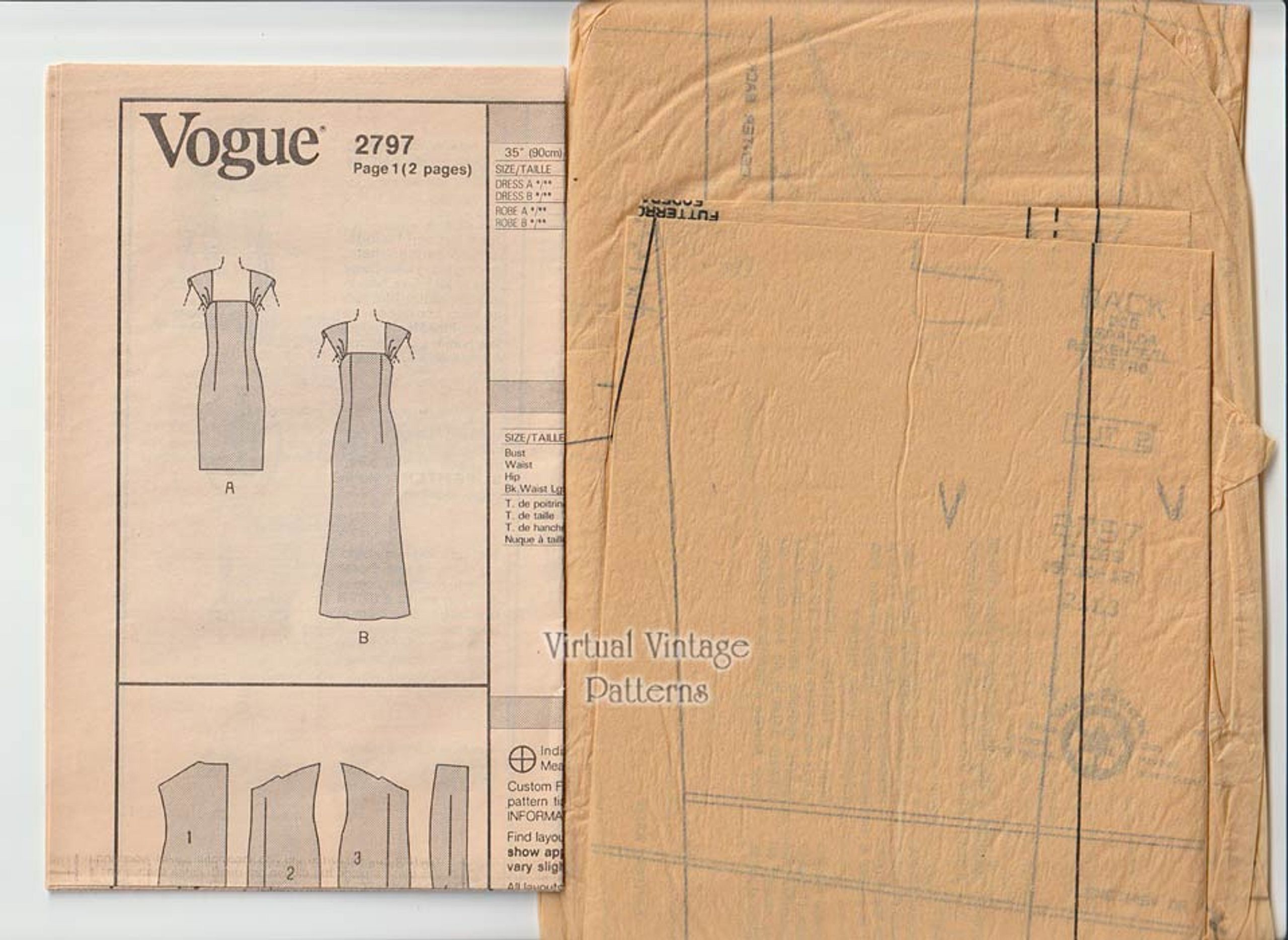Oscar de la Renta Evening Gown Pattern, Vogue 2797