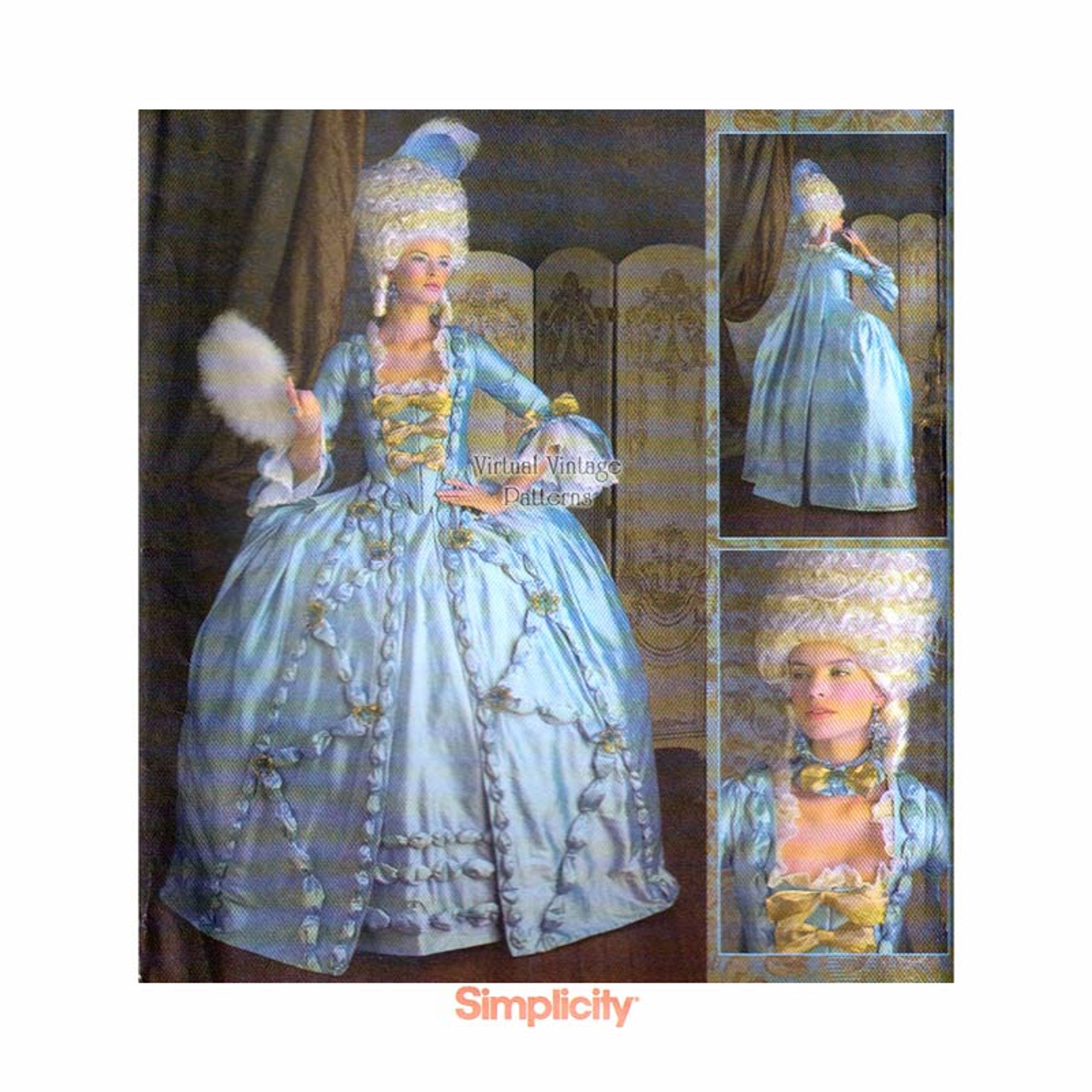 Simplicity 3637, 18th Century Ballgown Sewing Pattern