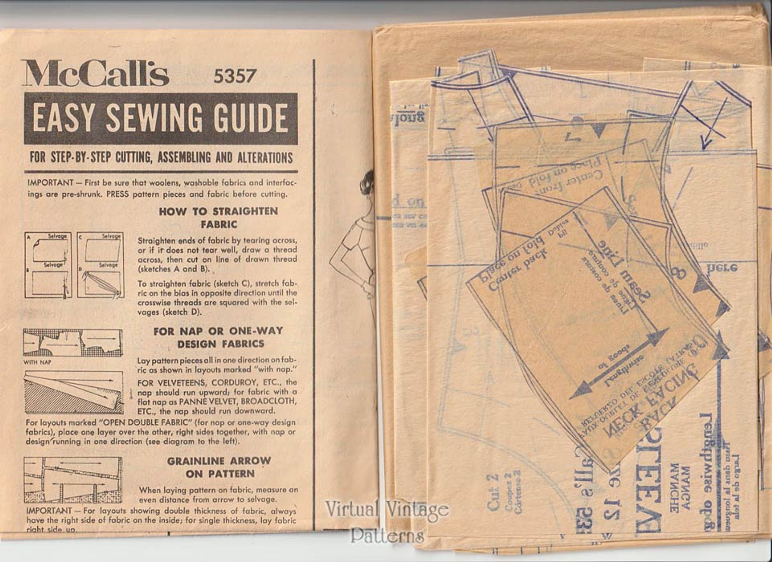 Easy Full Skirt or Sheath Dress Pattern, McCall's 5357