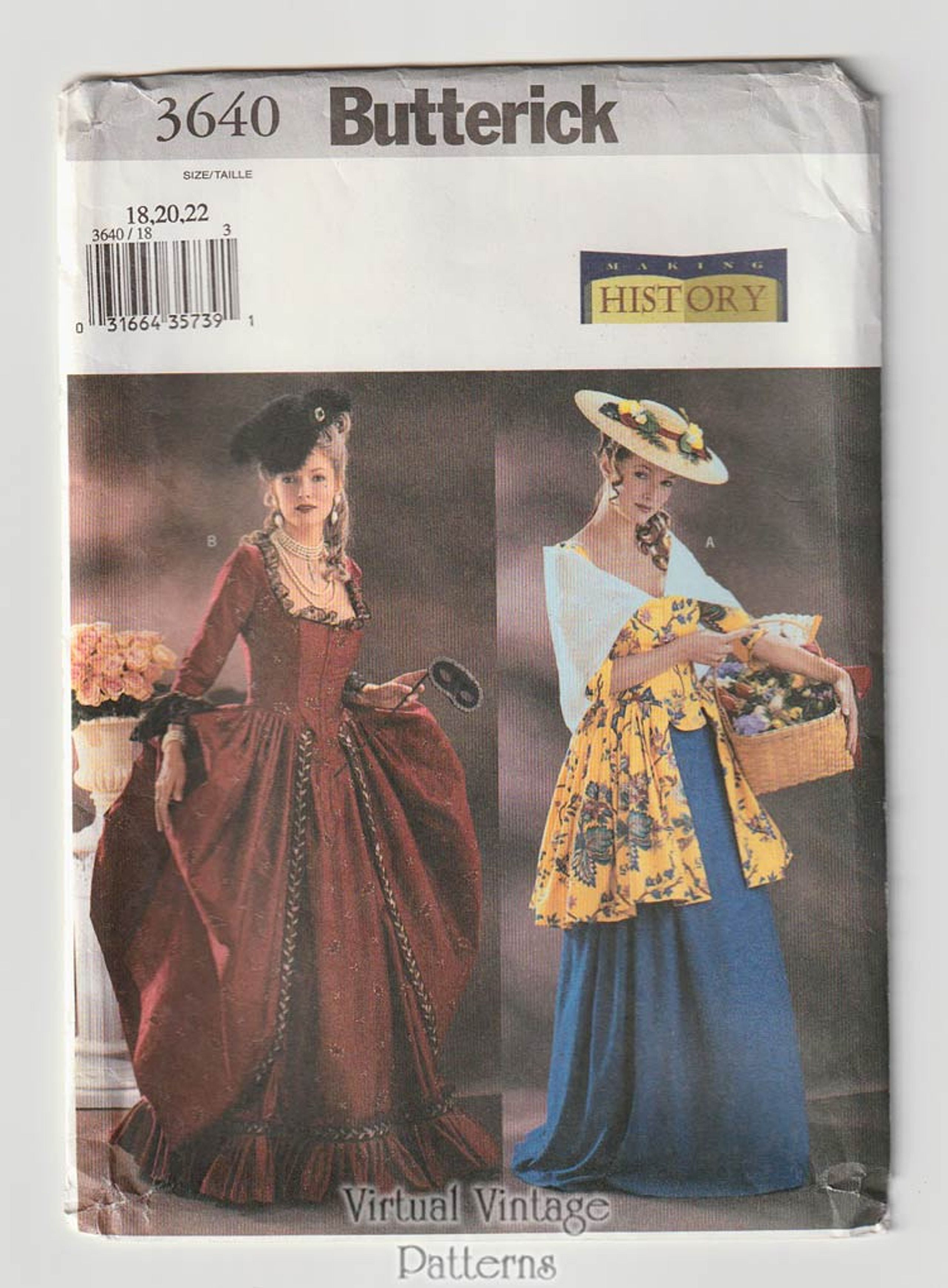 Butterick 3640, Historical Costume Pattern