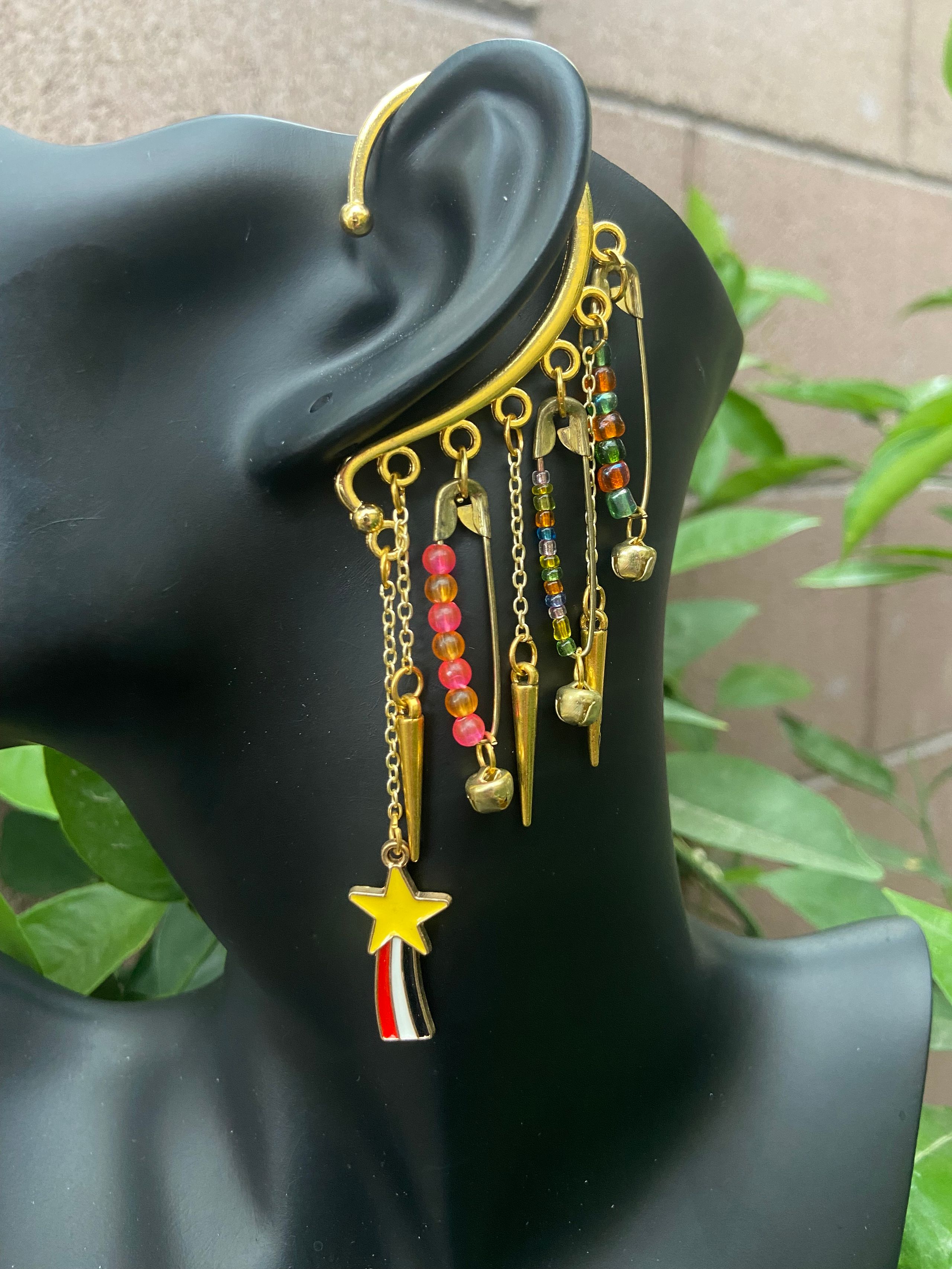 Safety Pin Starz Ear Cuffs (Pair)